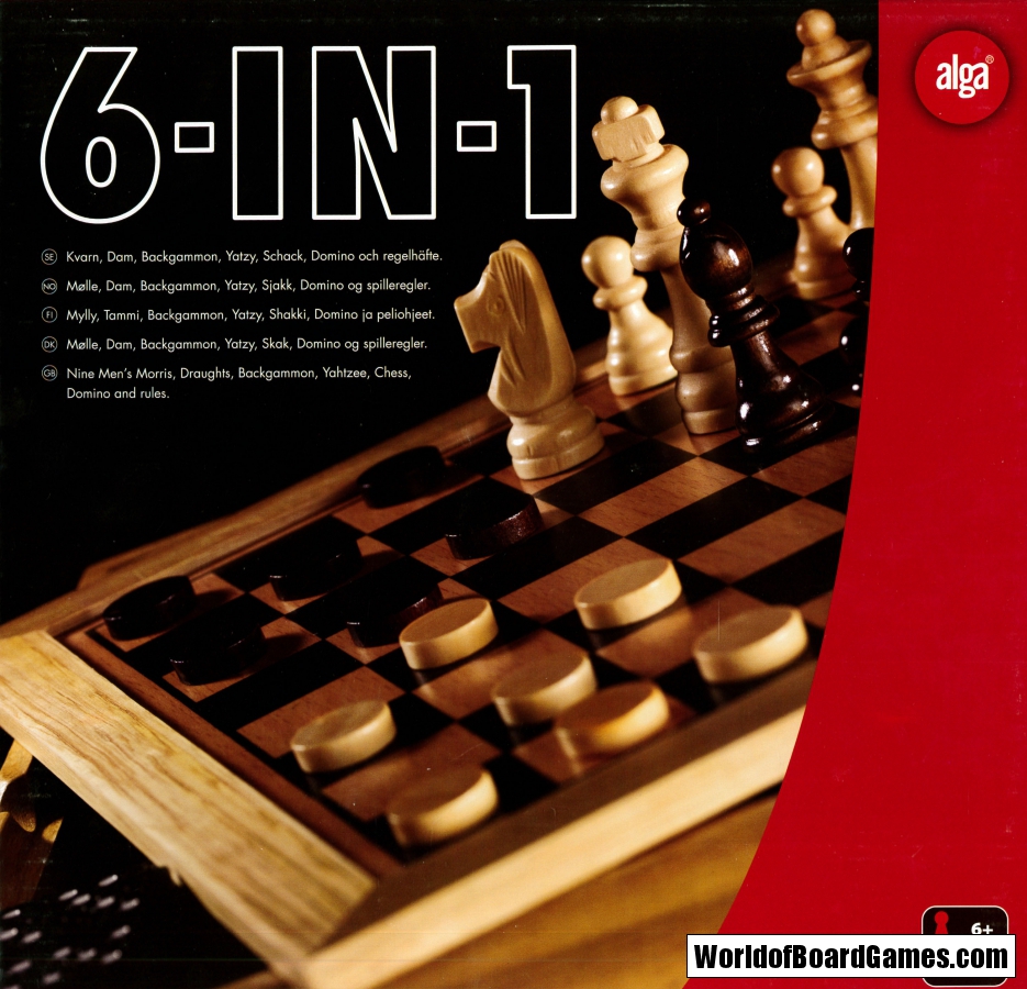 6-in-1: Schack/Chess, Dam, Backgammon, Domino, Kvarn & Yatzy (Alga ...