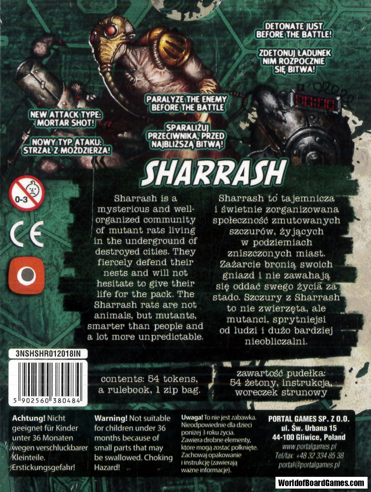 Neuroshima Hex! Sharrash (Exp.) - WorldofBoardGames.com