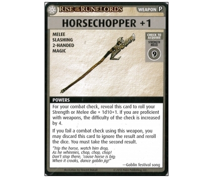 Pathfinder Adventure Card Game: Rise of the Runelords - "Horsechopper ...