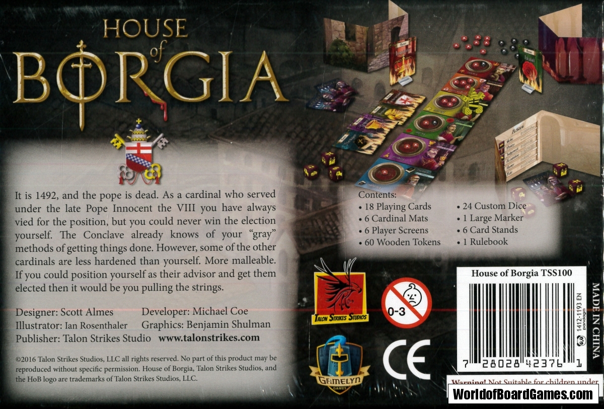 House of Borgia - WorldofBoardGames.com
