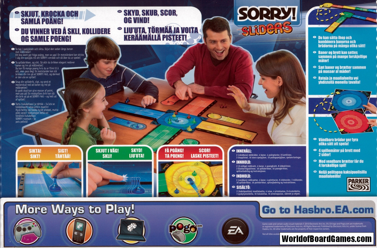 Sorry Sliders (SVE) - WorldofBoardGames.com