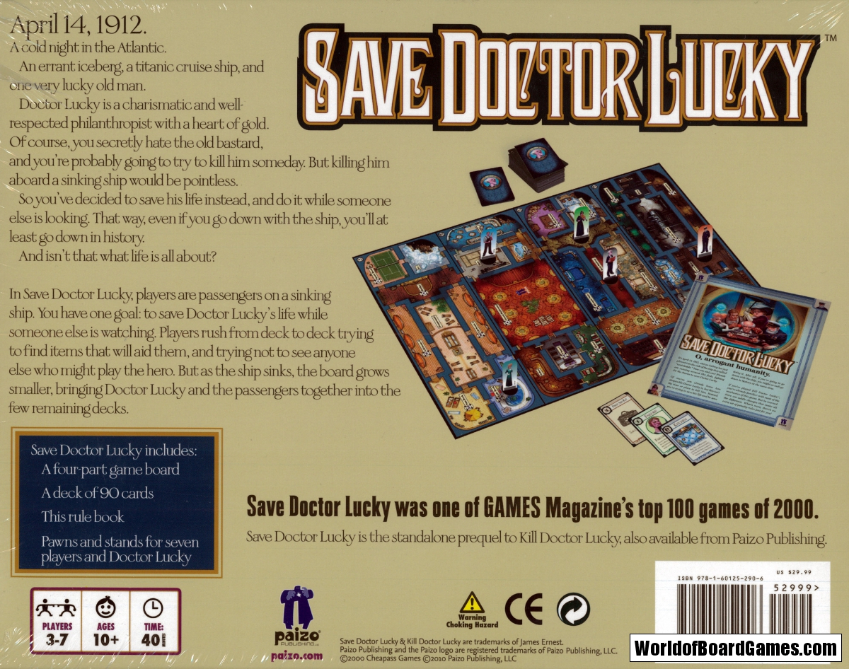 Save Doctor Lucky - The Boardgame - WorldofBoardGames.com